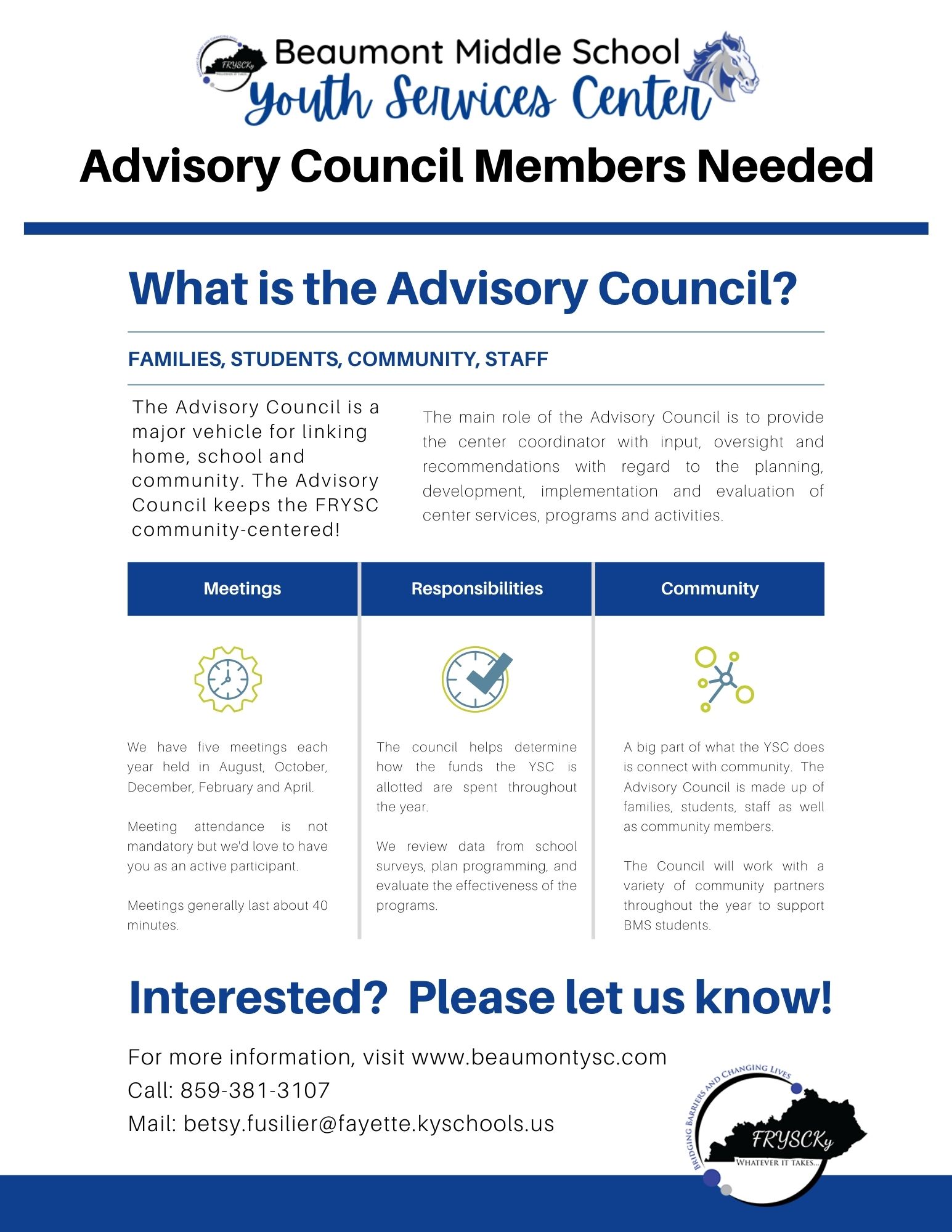 Advisory Council – Beaumont Youth Services Center